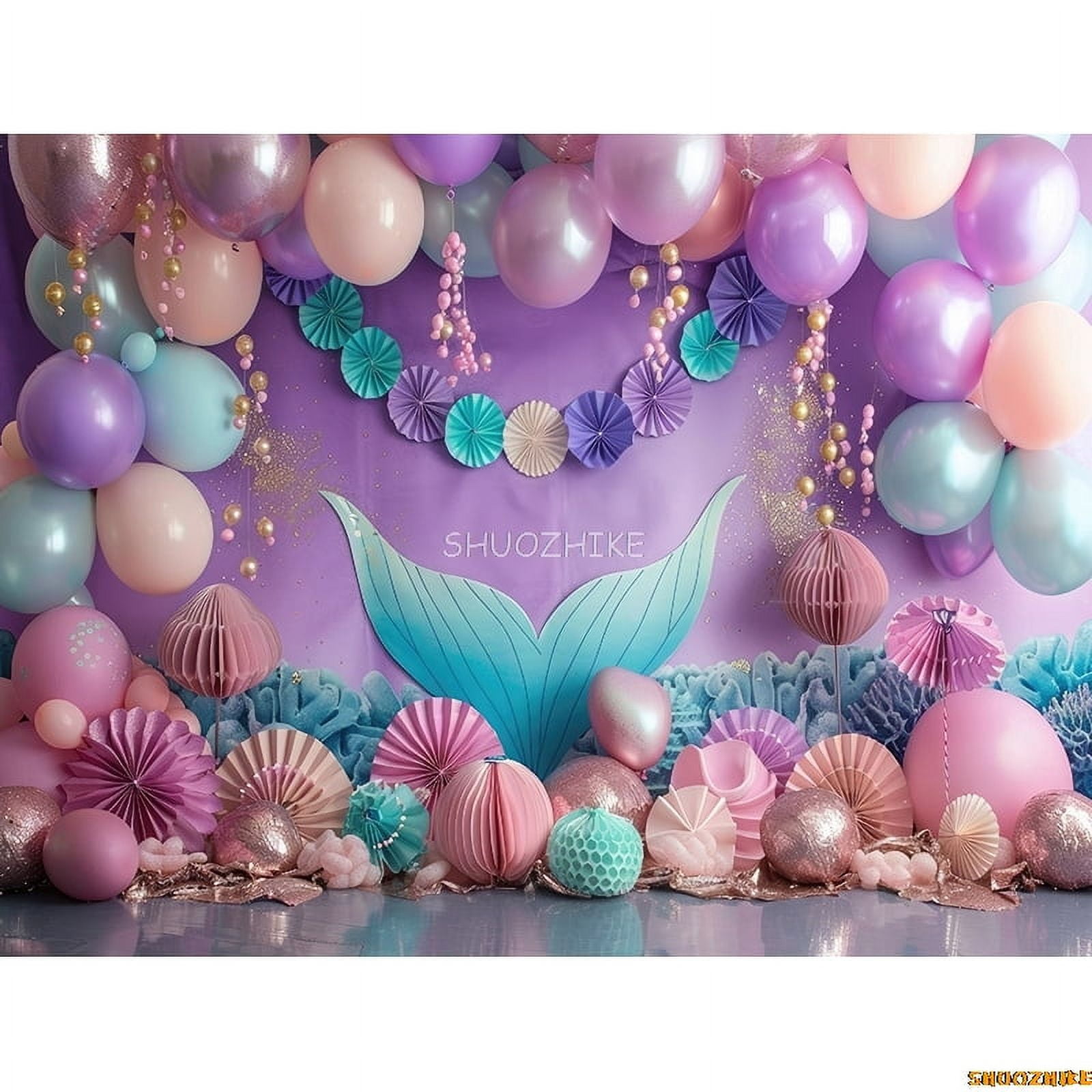 Fairy Castle Mermaid Seashells Circus Tt Photography Backdrops Balloons ...