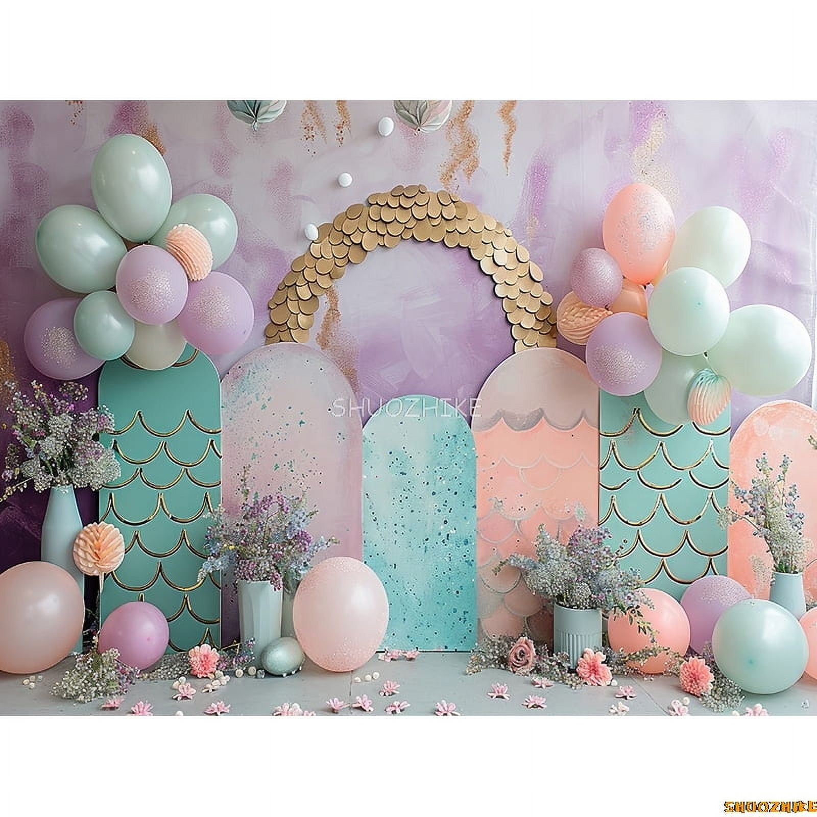Fairy Castle Mermaid Seashells Circus Tt Photography Backdrops Balloons ...