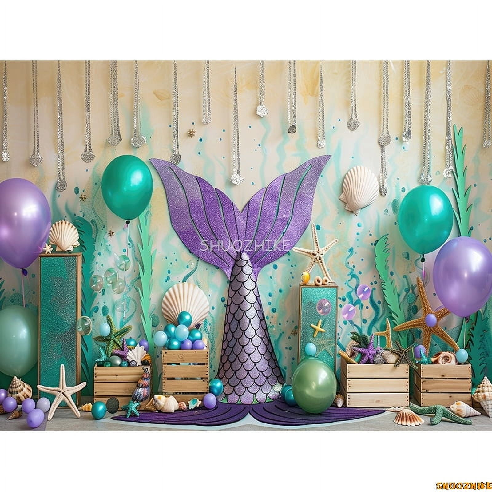 Fairy Castle Mermaid Seashells Circus Tt Photography Backdrops Balloons ...