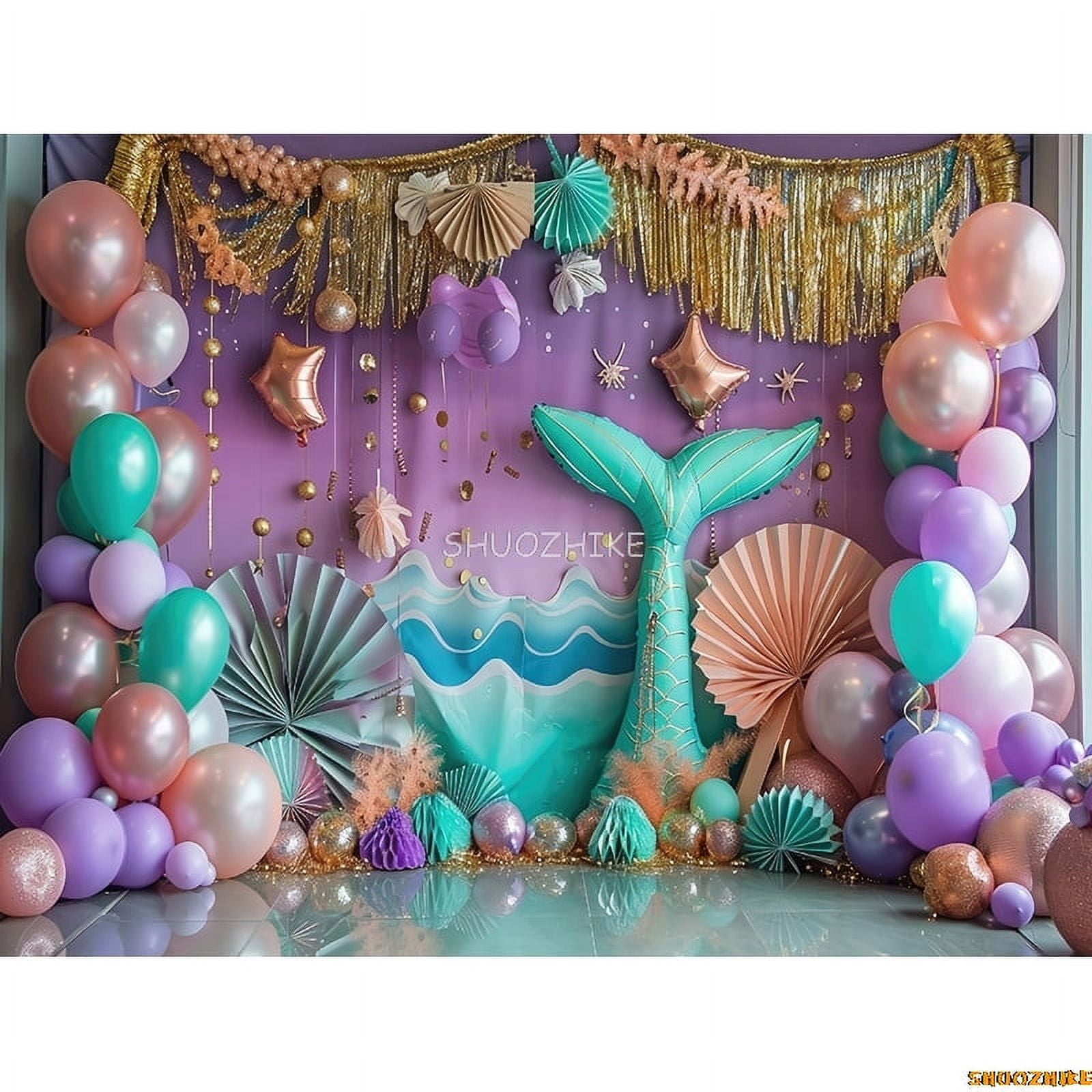 Fairy Castle Mermaid Seashells Circus Tt Photography Backdrops Balloons ...