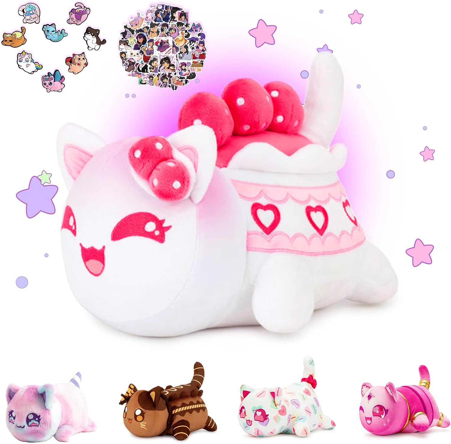 Fairy Cat Plush Cute Kawaii Cat Plush Collection 100% Polyester Plushie ...