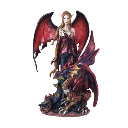 Fairy Collection Pixie with Dragon Fantasy Figurine Figure Decoration ...