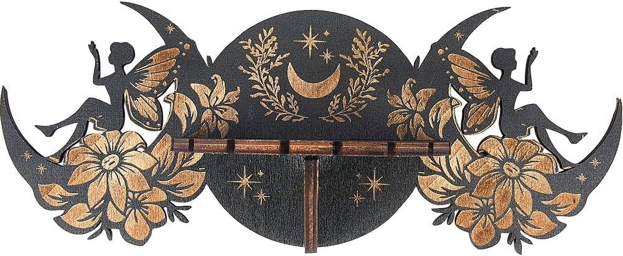 Fairy Crystal Shelf Display Wooden Wall Crystal Shelf Angel Rustic ...