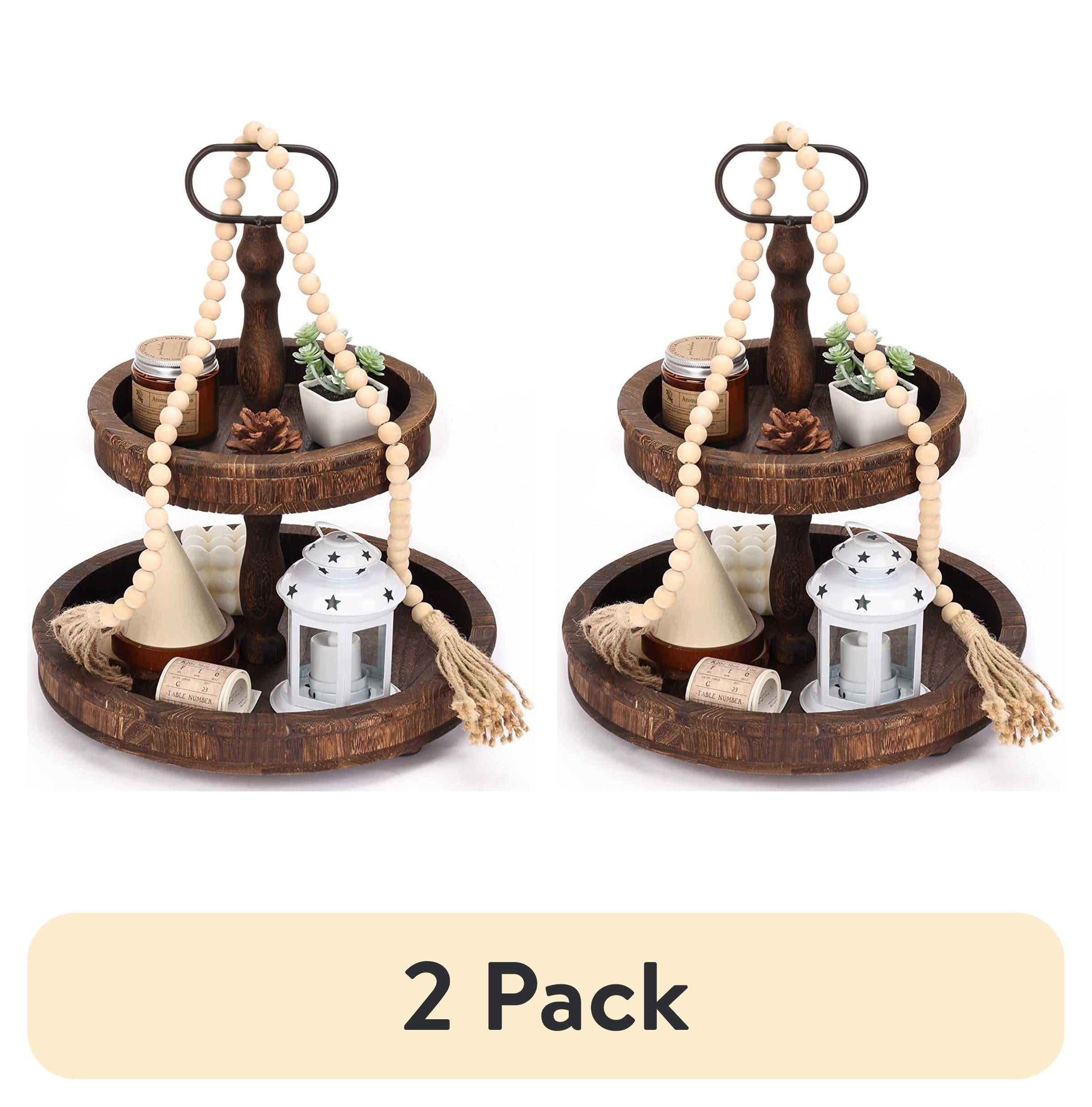 (2 pack) Fairy Decorative Tiered Tray, Decor Farmhouse Two Tiered ...