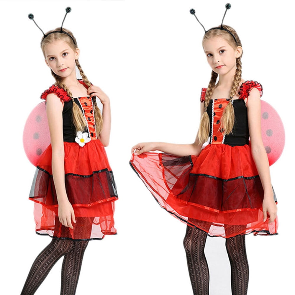 Fairy Dot Girls Cosplay Dress Fancy Halloween Insect Party Dress up ...