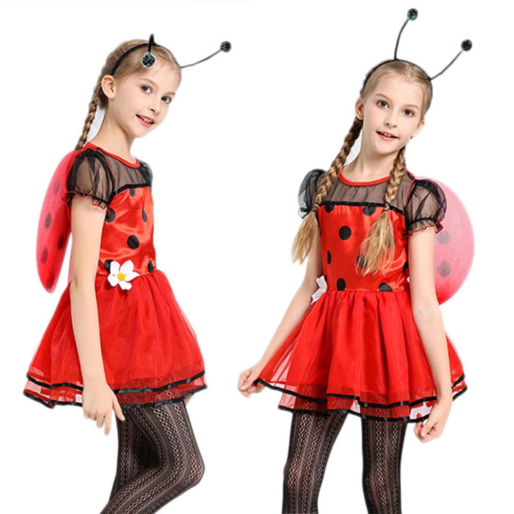 Fairy Dot Girls Cosplay Dress Fancy Halloween Insect Party Dress up ...