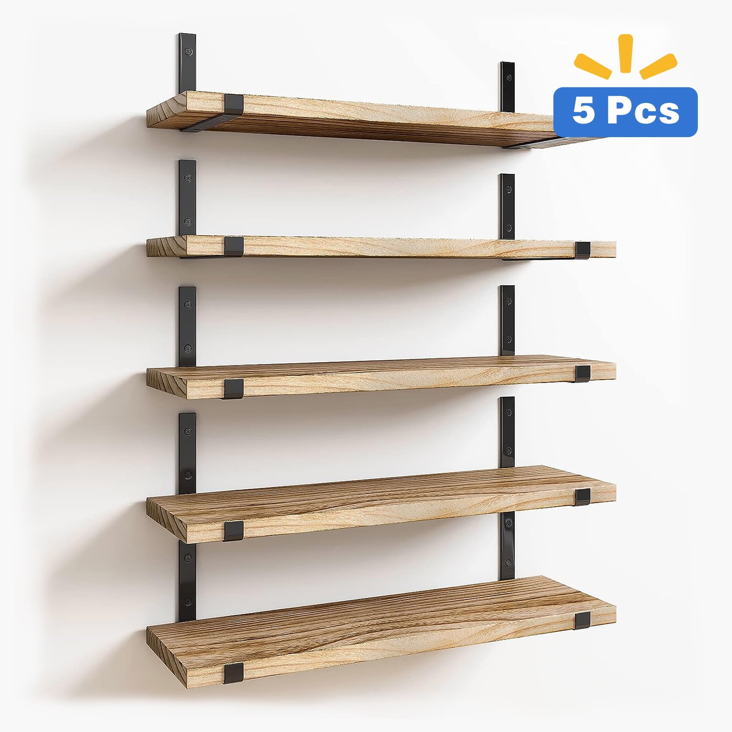 Fairy Floating Shelves, Home Wood Shelf Wall Mounted, Set of 5, Width 4 ...