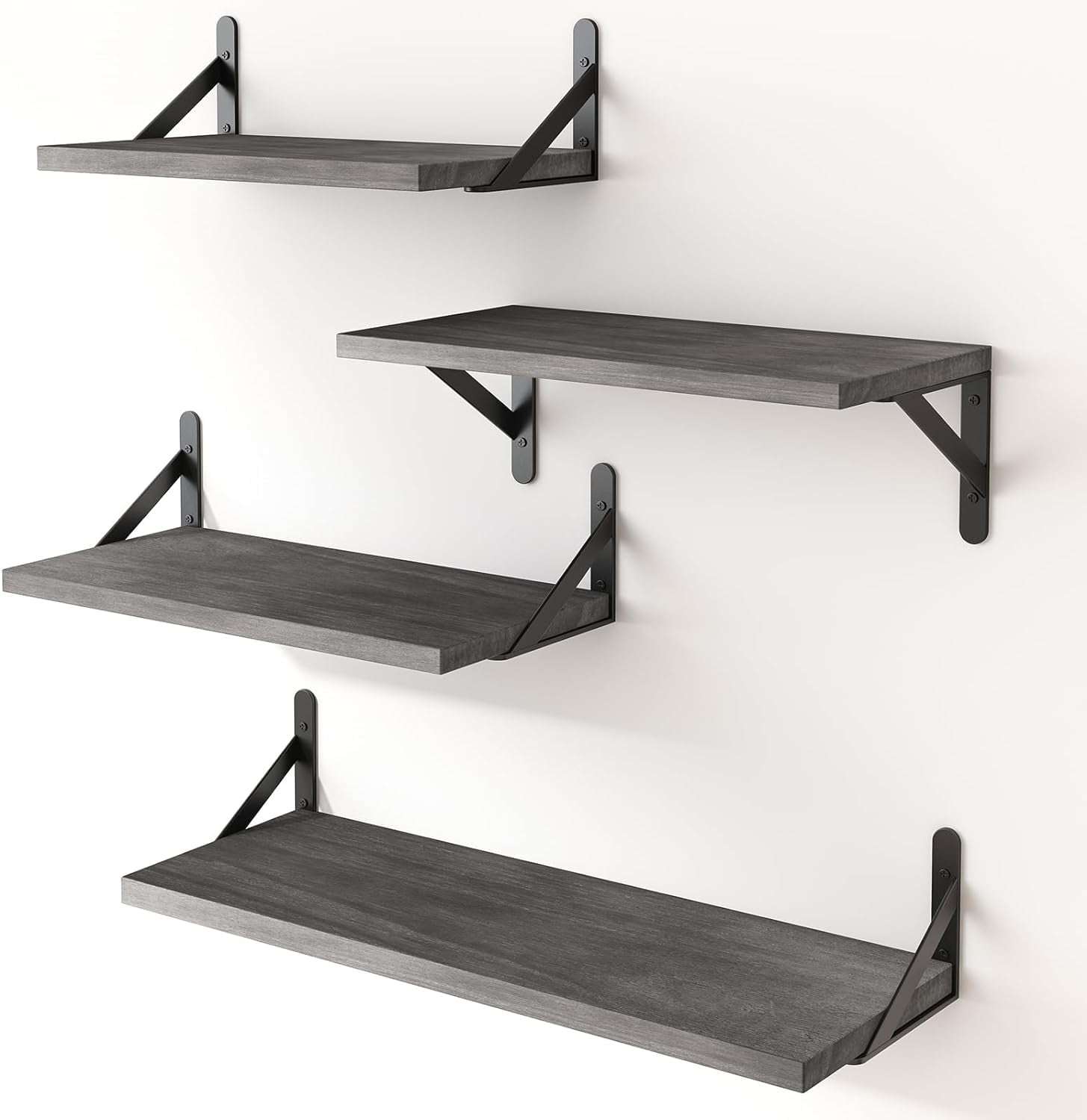 Fairy Floating Shelves, Rustic Wood Shelves, 4 Sets of Wall Mounted ...