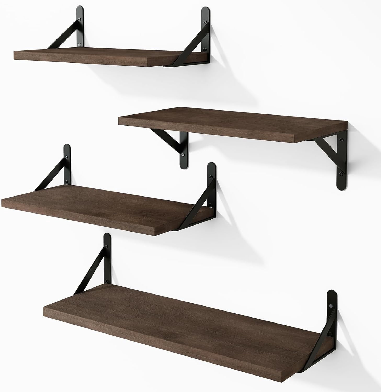 Fairy Floating Shelves, Rustic Wood Shelves, 4 Sets of Wall Mounted ...