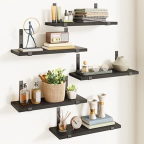 Fairy Floating Shelves, Rustic Wood Wall Set of 8, 15.7x4.7x0.6in ...