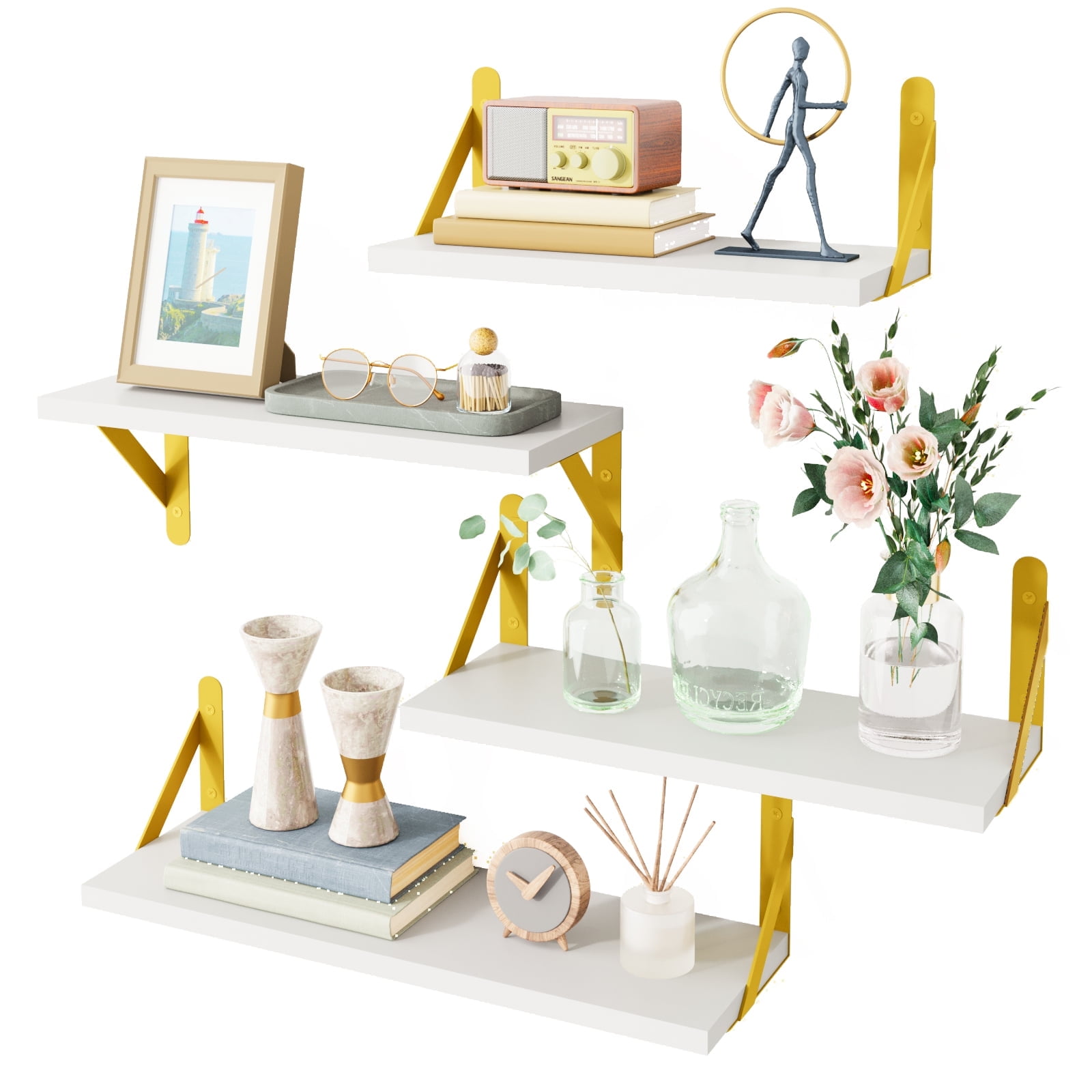 Fairy Floating Shelves Set of 4 Wall Mounted Display Ledge Storage Rack ...