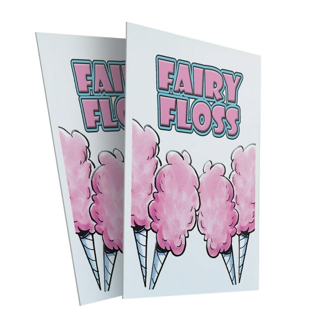 Fairy Floss (2-PACK) 24" x 36" Plastic Signs | Sign Insert 4mm ...
