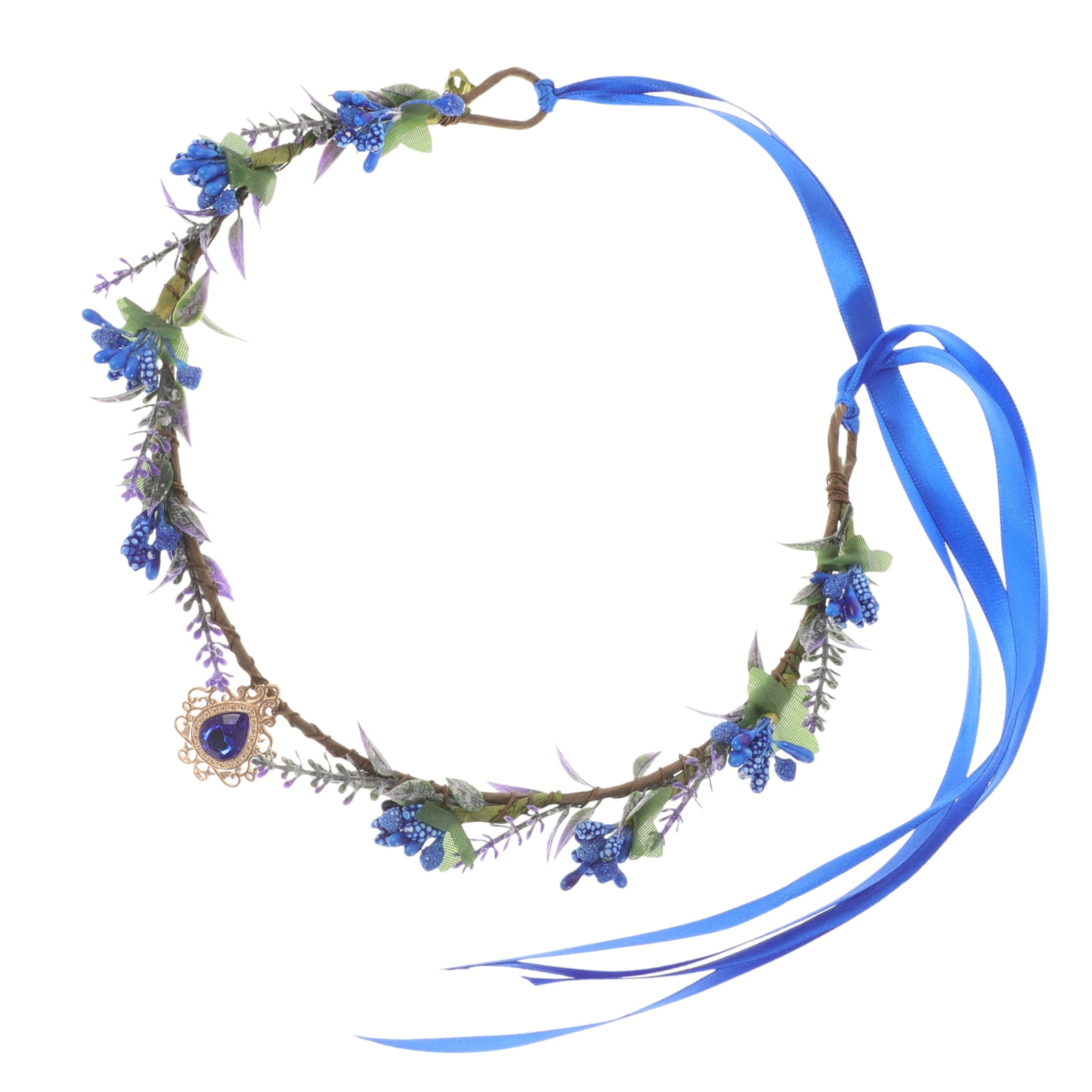 Fairy Flower Crown Headpiece Purple Flower Crowns Tiara with Crystal ...