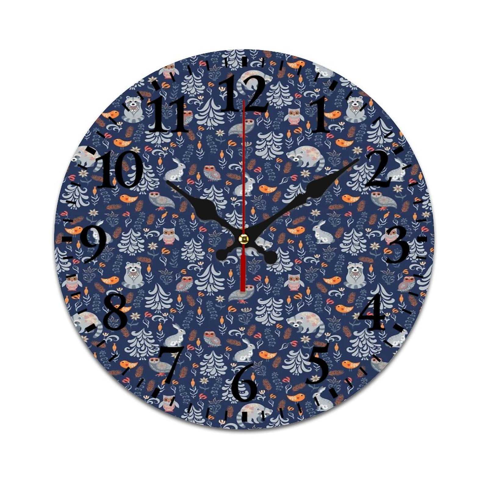 Fairy Forest with Animals And Birds. Raccoons, Owls, Bunnies And Little ...