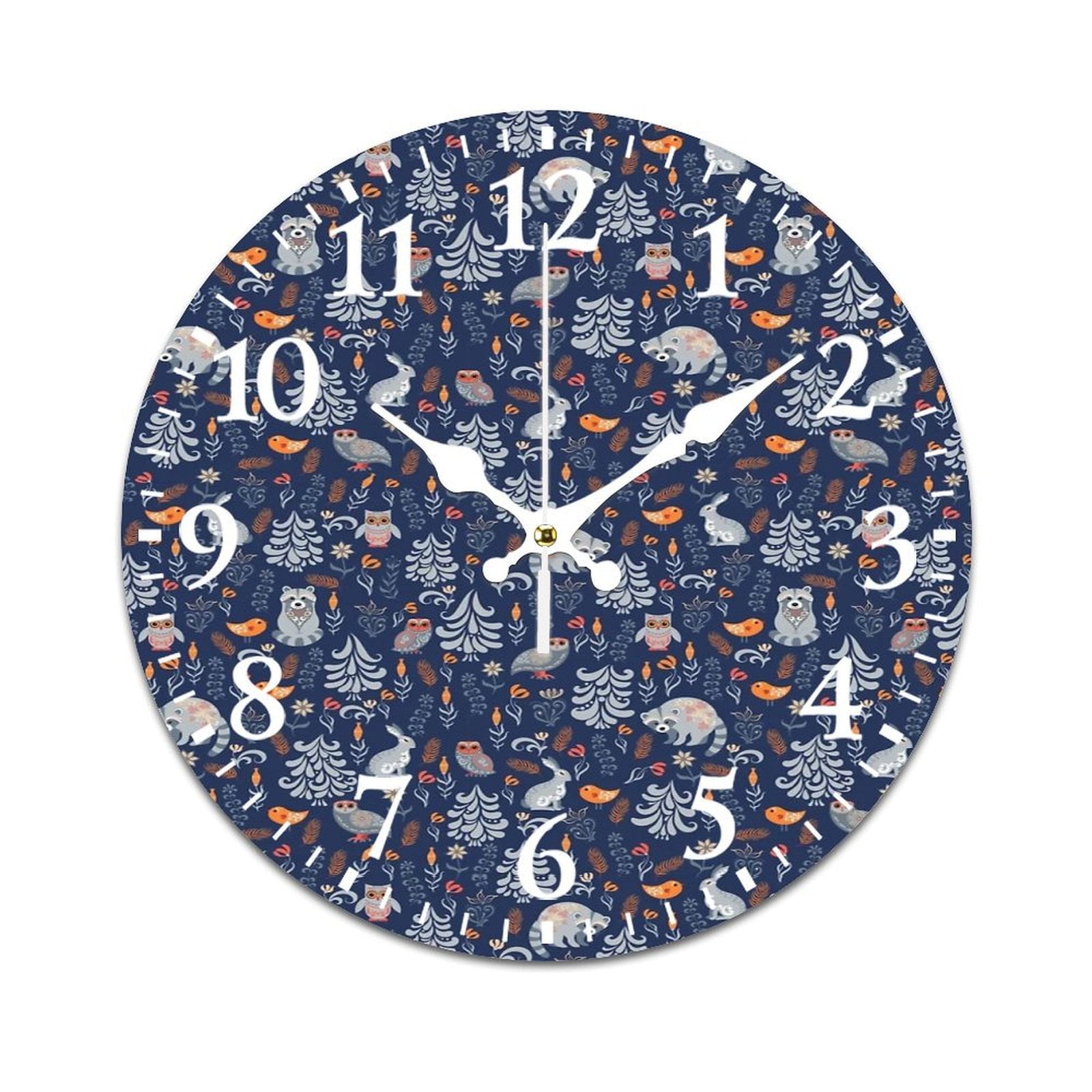 Fairy Forest with Animals And Birds. Raccoons, Owls, Bunnies And Little ...