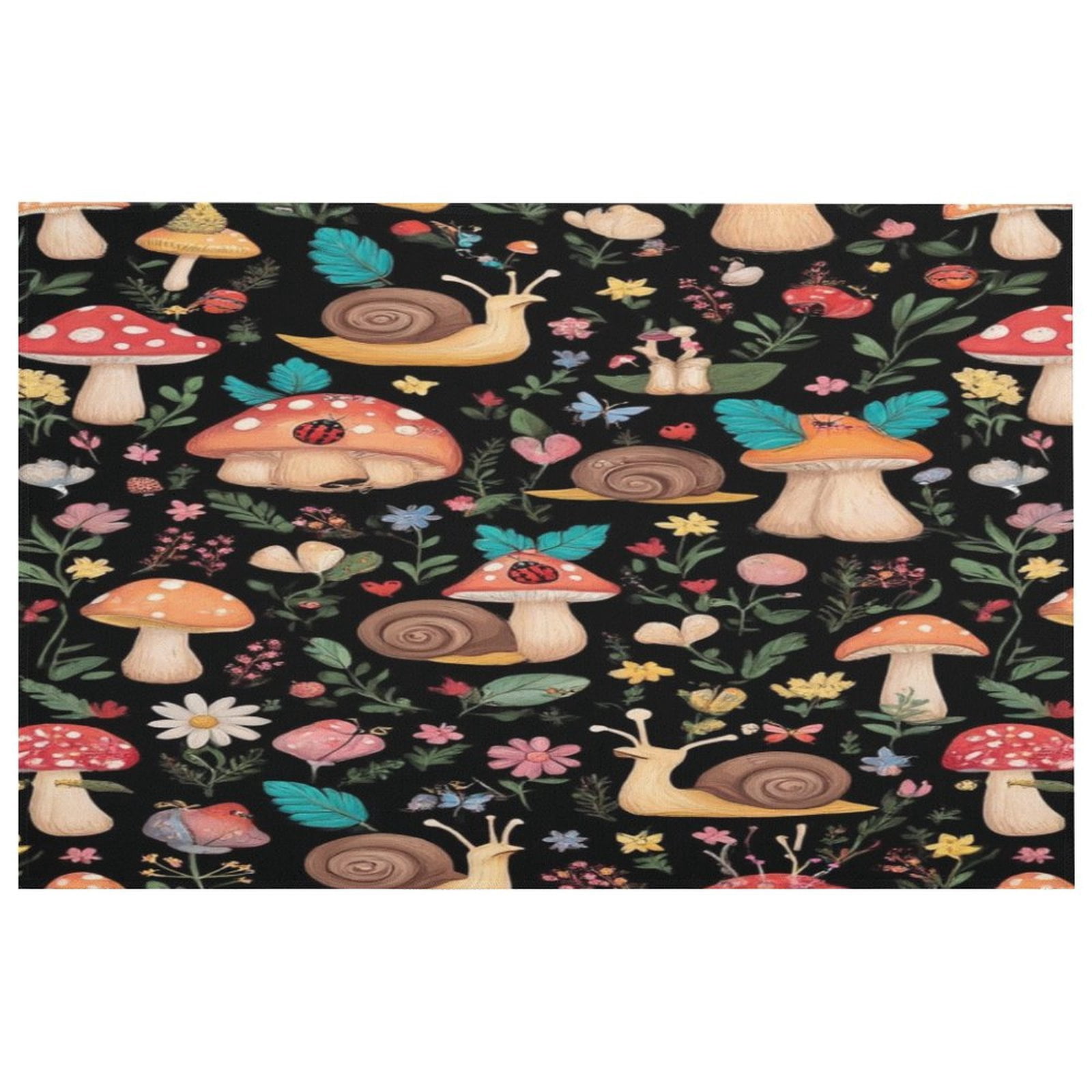 Fairy Forest Snails Mushrooms Adult Home Decor Bedroom Living Room ...