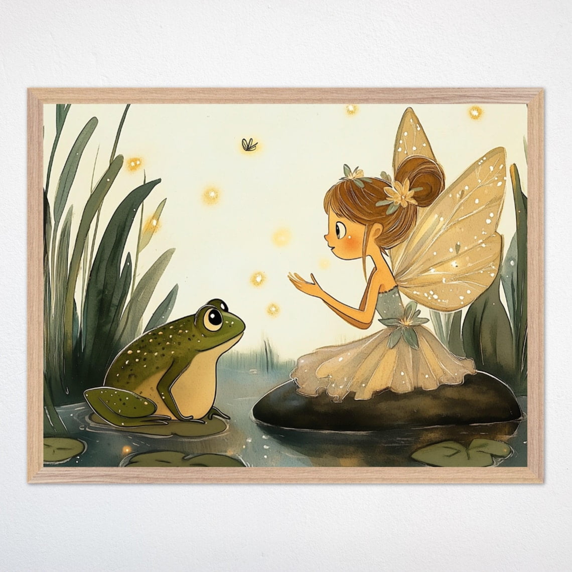 Fairy And Frog Forest Wall Art, Whimsical Woodland Nursery Decor ...