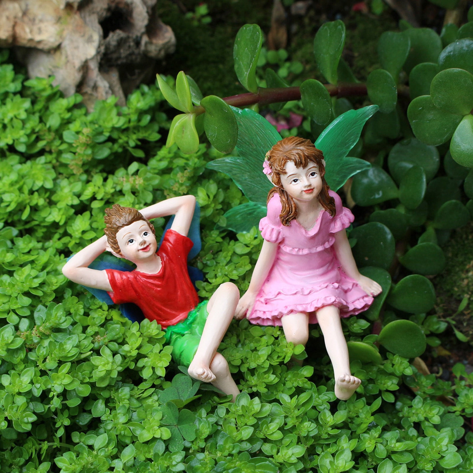 Fairy Garden Accessories,2Pcs Fairy Garden Fairies Statue,Glow in The ...
