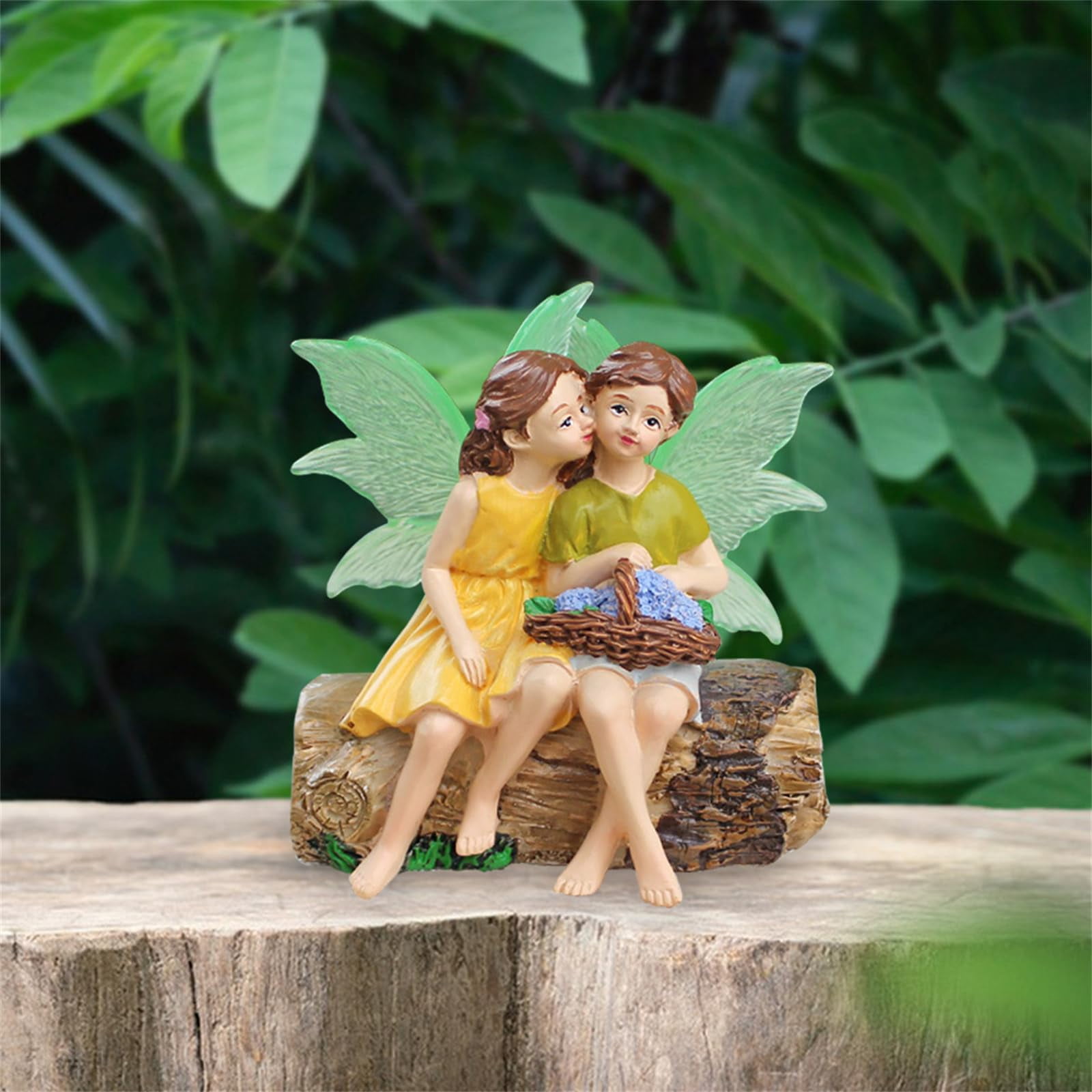 Fairy Garden Accessories,Fairy Garden Whisper Fairy Statue,Glow In The Dark Fairy Boy and Girl ...
