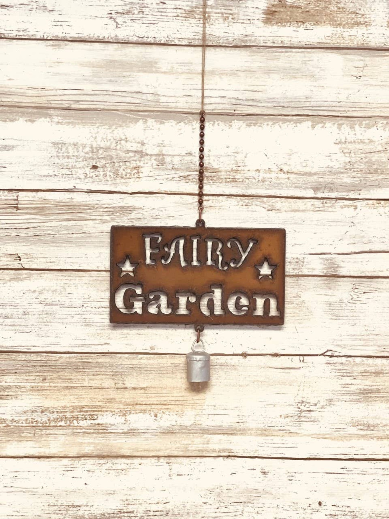 Fairy Garden Bell Rustic Metal Garden Chime - Walmart.com