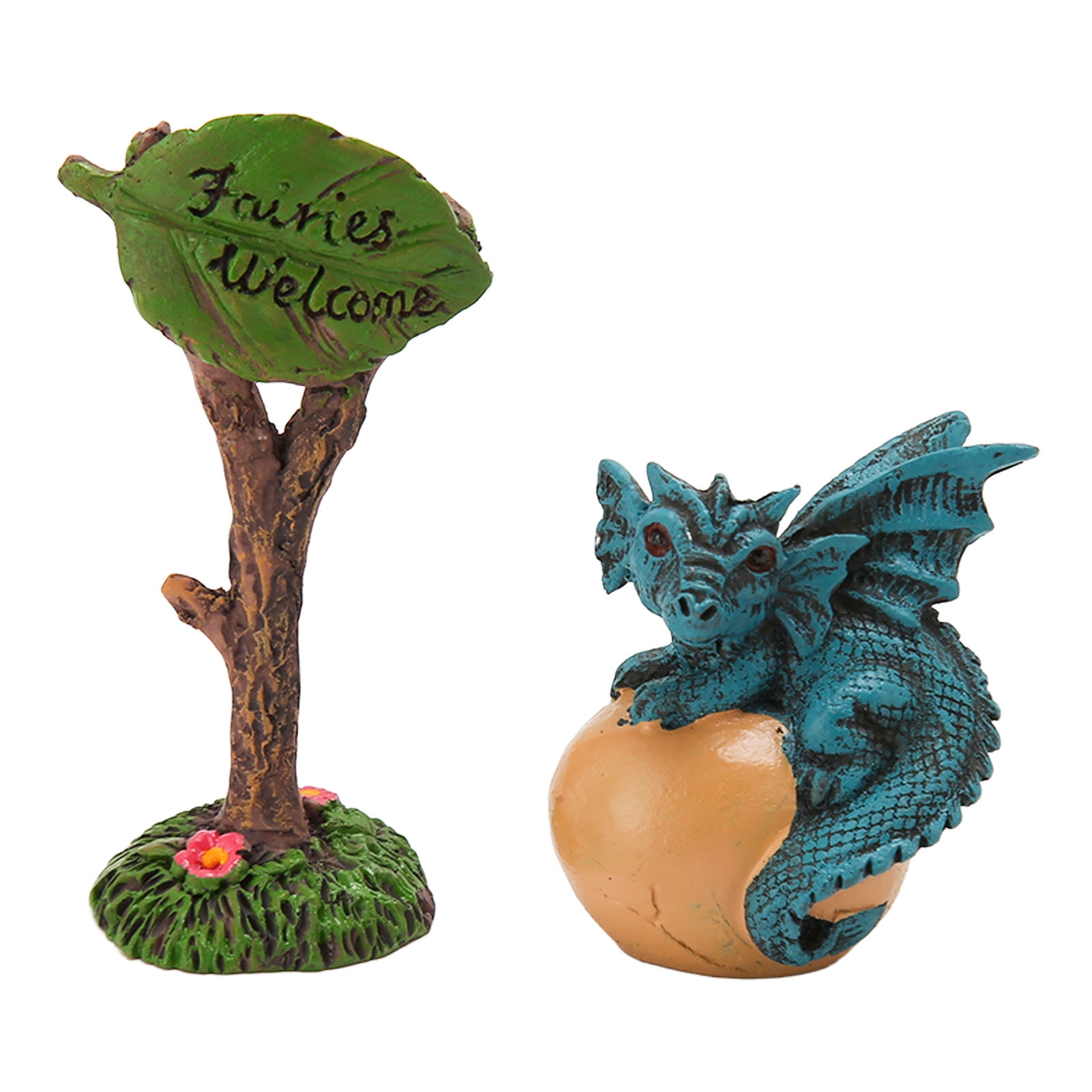 Fairy Garden Dragon Waterproof Resin Mini Dragon Figurine With ...