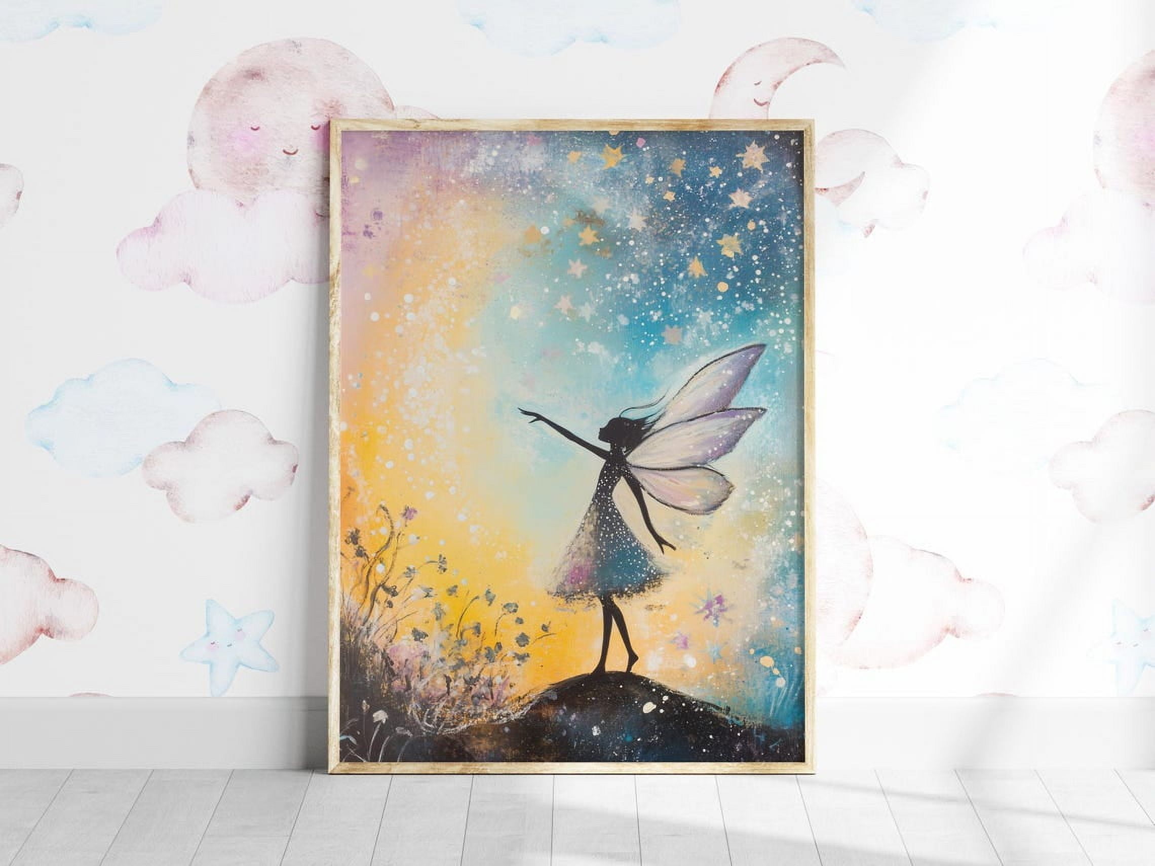 Fairy Garden Nursery Wall Art, Enchanted Fairy Print, Colorful Kids ...