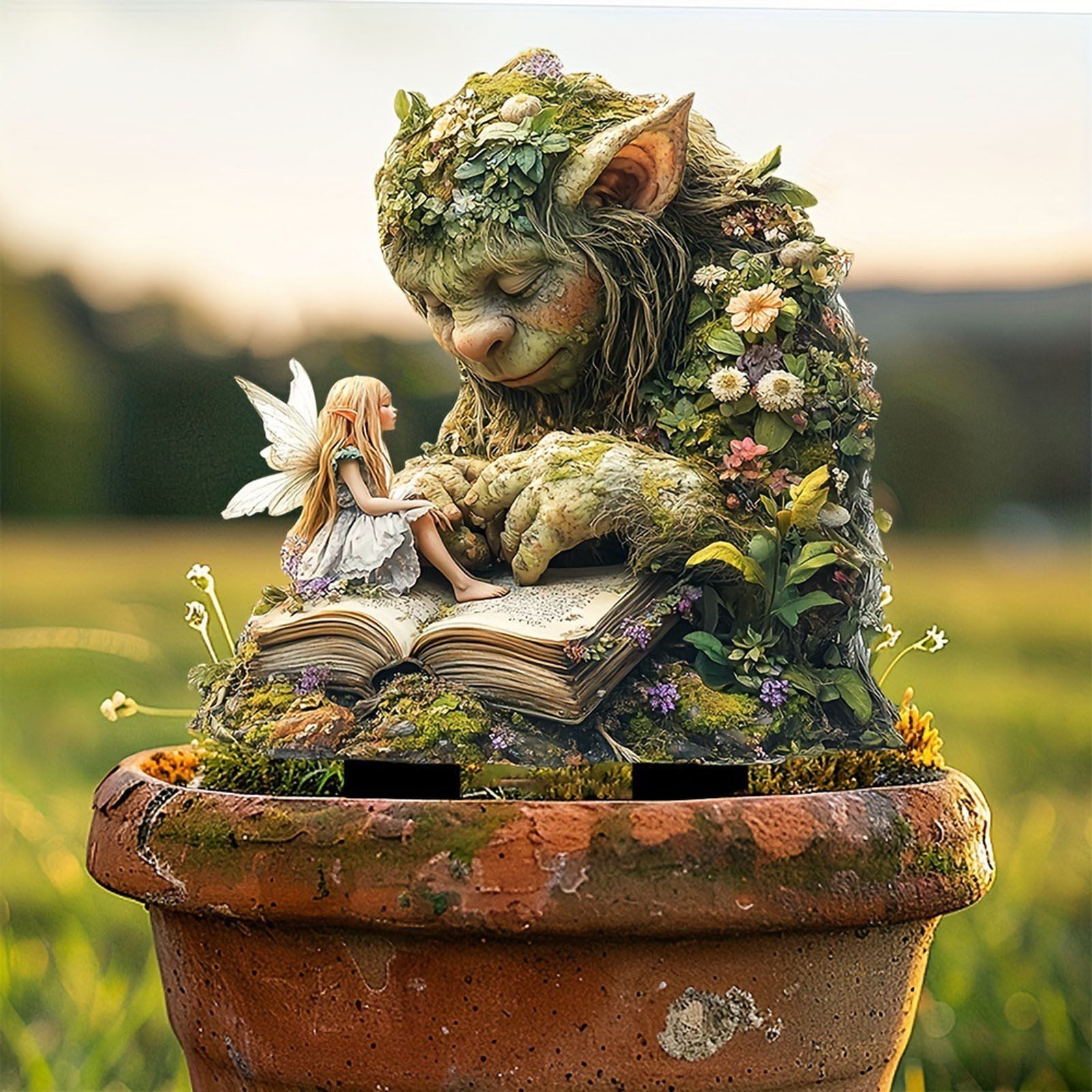 Fairy Garden Stakes, Acrylic Elf Yard Sign, Tree Man and Earth Goddess ...