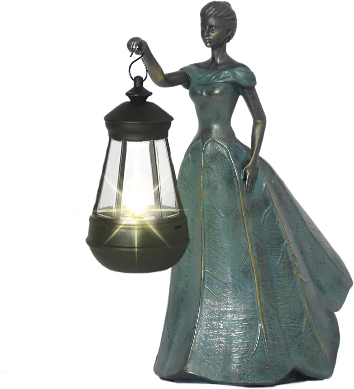 Fairy Garden Statue Solar Garden Decor Resin Fairy Statue with Lights ...