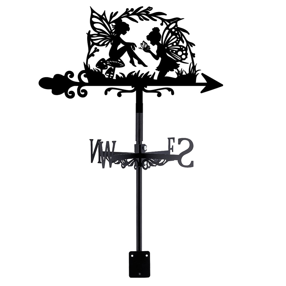 Fairy in a Garland Weathervane Animal Metal Weather Vane Decorative ...