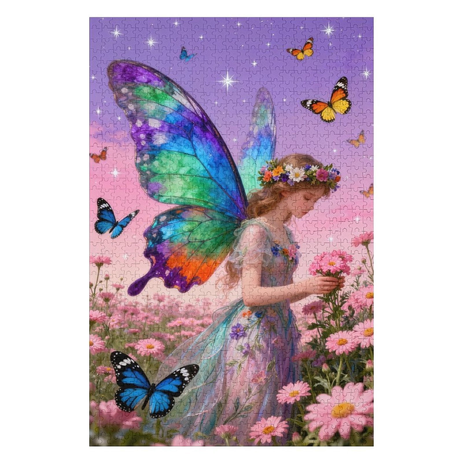 Fairy 1000 Piece Jigsaw Puzzle for Adults, Female with Butterfly Wings ...
