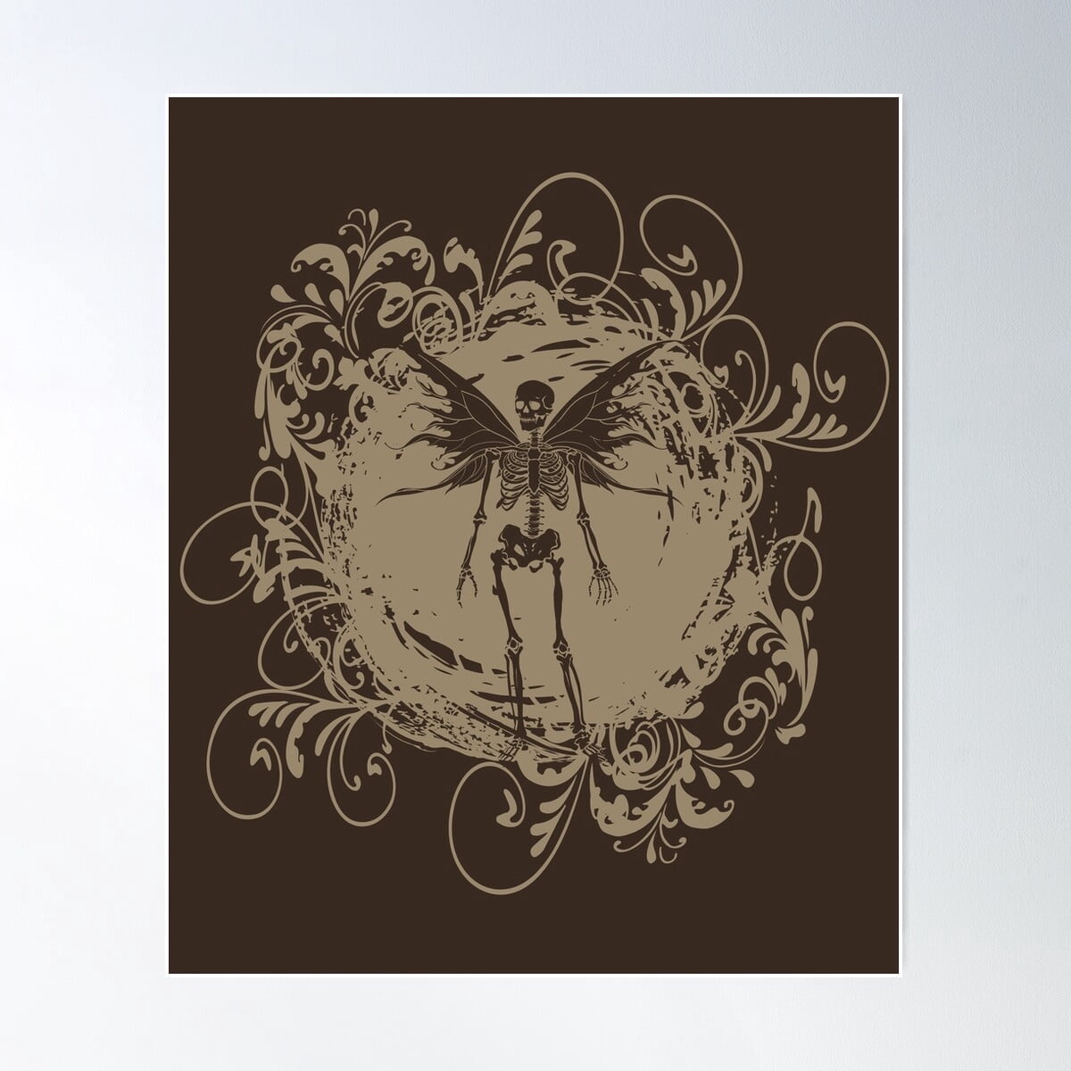 Fairy Grunge Fairycore Skeleton Butterfly Gothic Poster Wall Art ...