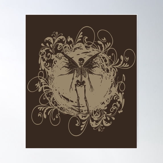 Fairy Grunge Fairycore Skeleton Butterfly Gothic Poster Wall Art ...