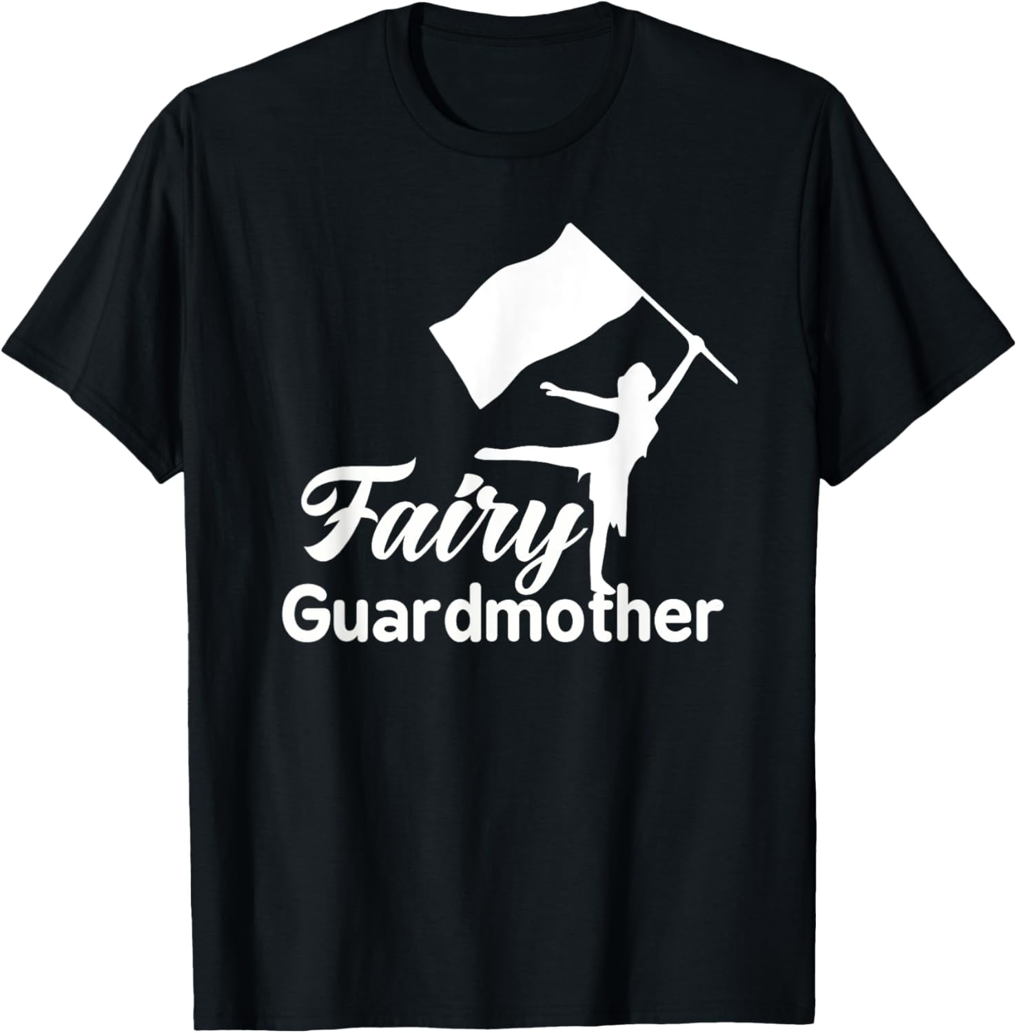 Fairy Guardmother Color Guard Mom - Flag Girl Silhouette T-Shirt ...