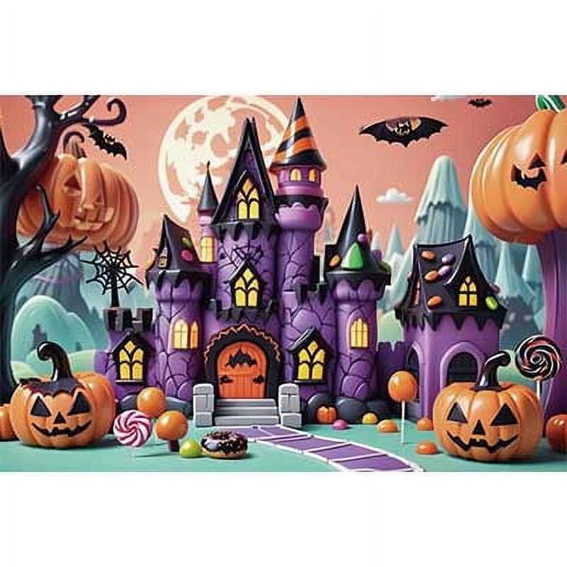 Fairy Hallowe02 Photography Backdrop Purple Castle Childr Enchanted ...