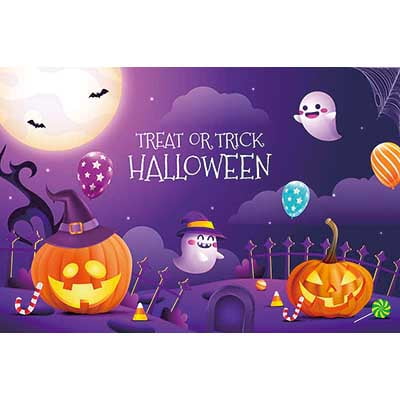 Fairy Hallowe02 Photography Backdrop Purple Castle Childr Enchanted ...