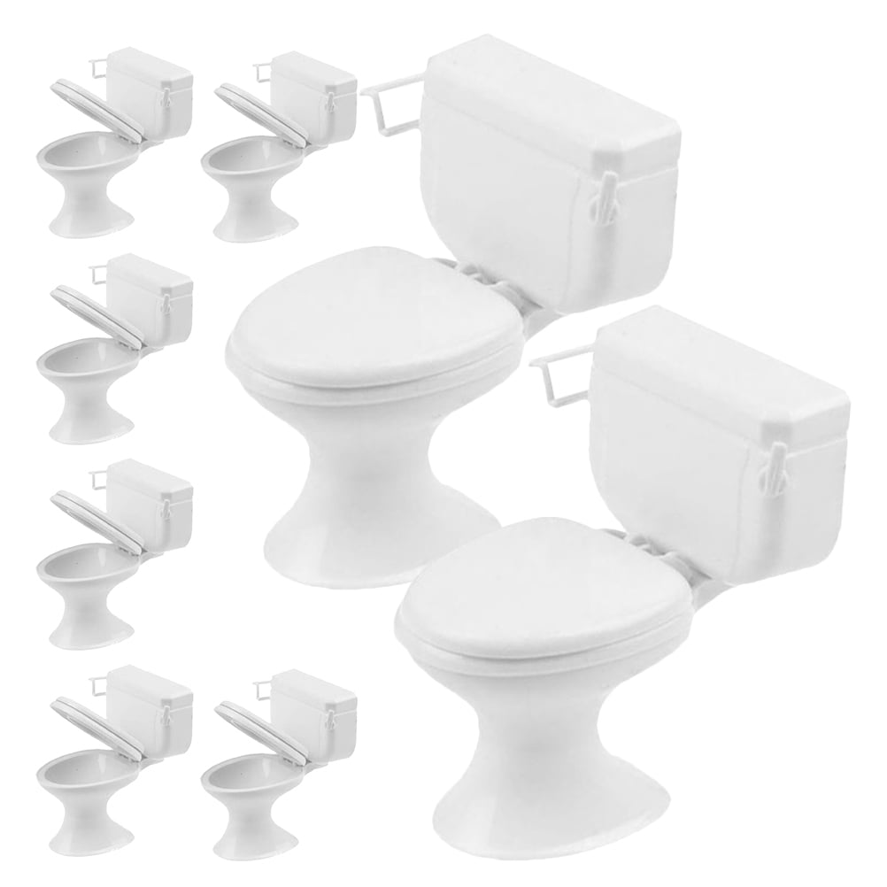 Fairy House Furniture 8 Pcs Dollhouse Toilet Toy Cake Delicate ...