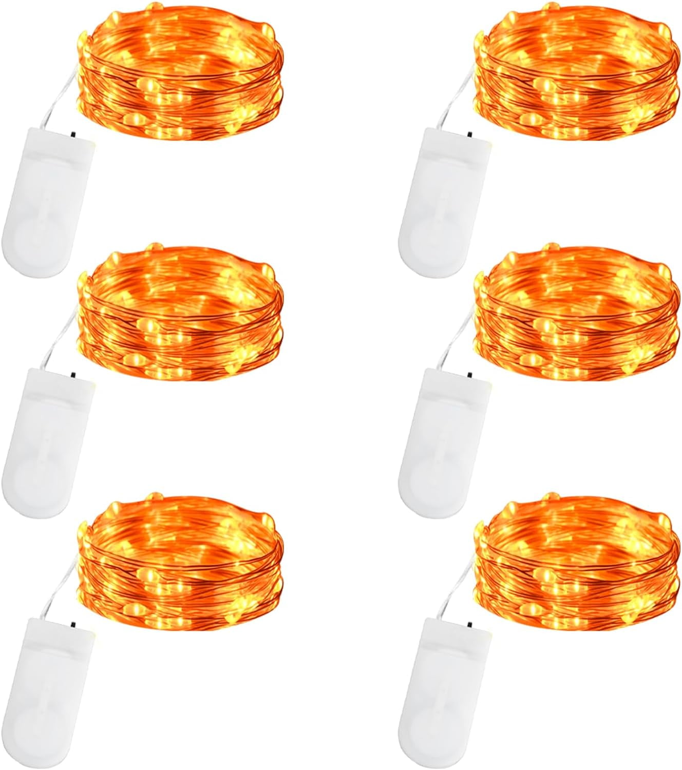 Fairy Lights Battery Operated, 2M 20 LED 6Pack Halloween Mini String ...