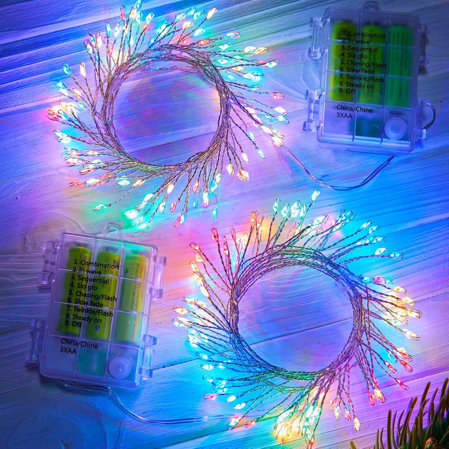 Fairy Lights Battery Operated, Twinkle String Lights Waterproof Silver ...