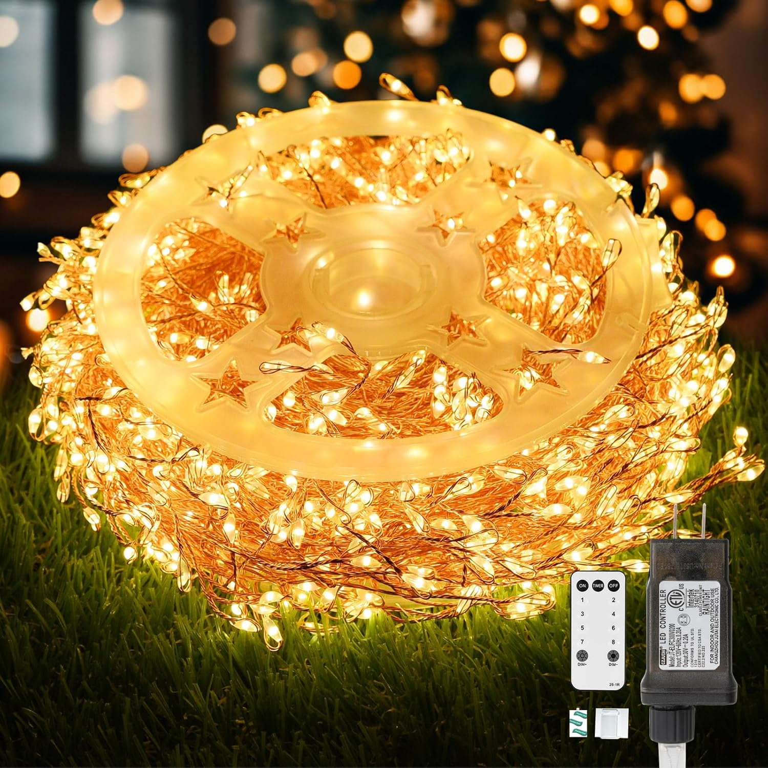 Fairy Lights Plug in, 1000 Led Fairy Lights with Remote 75Ft Super Long ...