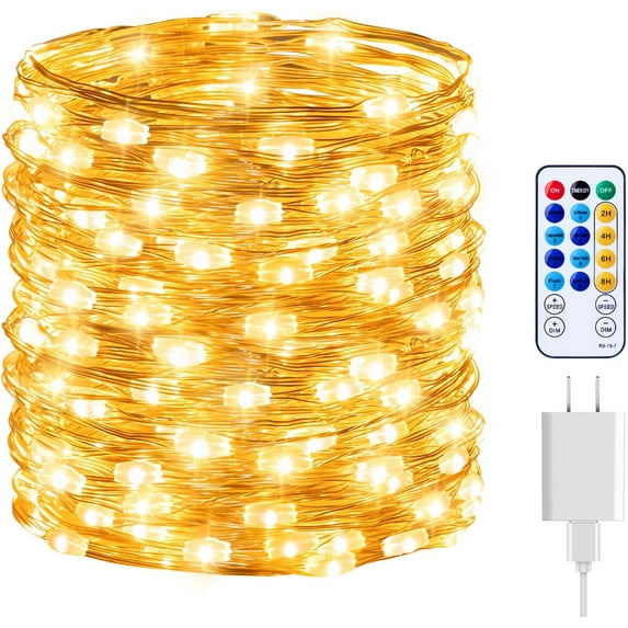 Fairy Lights with Remote, 8 Modes & Timer, 66 Feet 200 Led Christmas ...