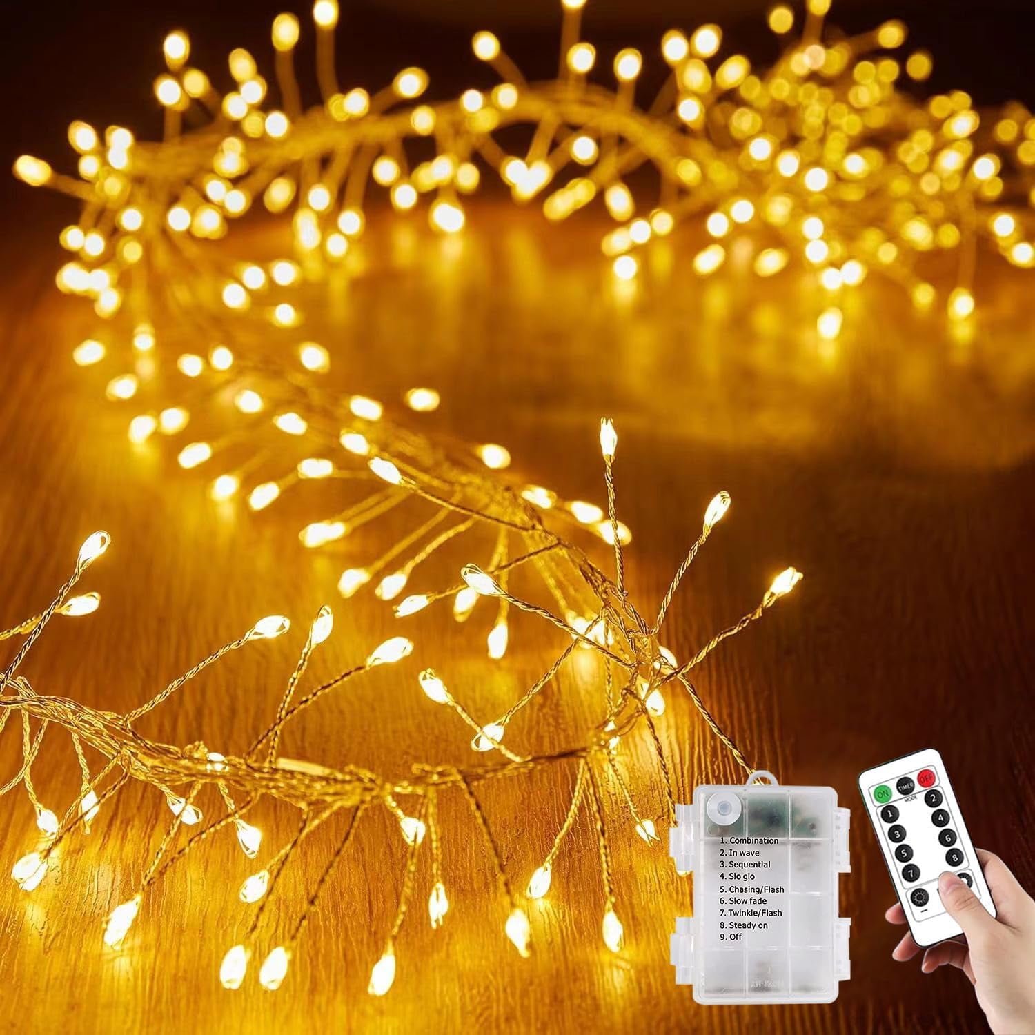 Fairy Lights with Remote - Firecrackers String Lights 16.69Ft 200 LED ...