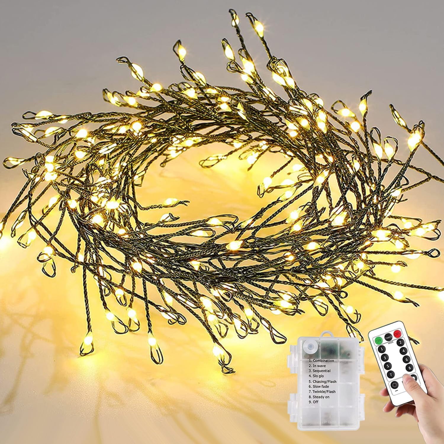Fairy Lights with Remote - Firecrackers String Lights 16.69Ft 200 LED ...