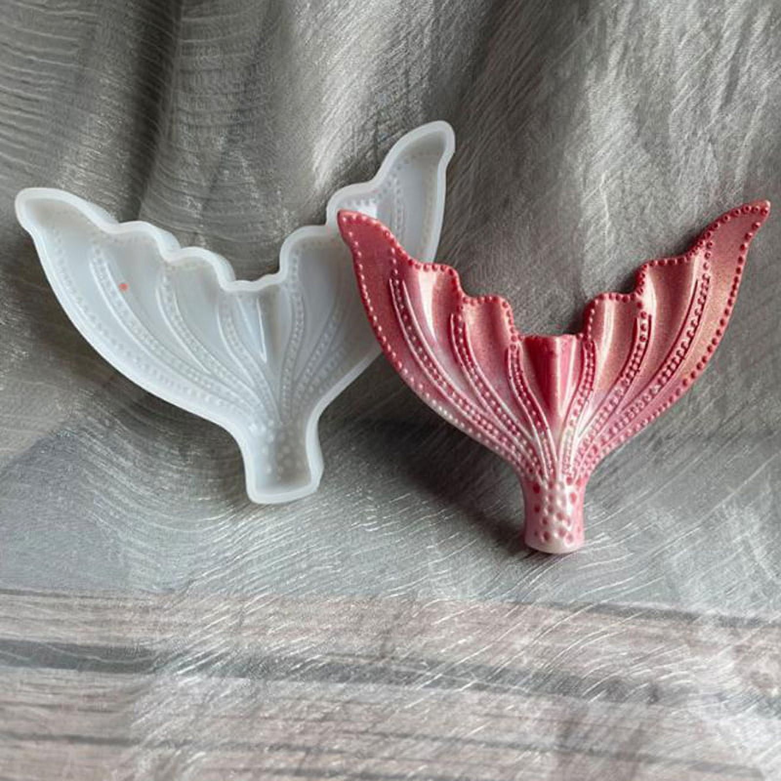 Fairy Mermaid Tail Scale Silicone Fondant Mould Beach Animal Cake Icing ...