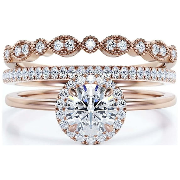 Fairy Minimalist 2.25 Carat Round Cut Diamond Moissanite Engagement ...