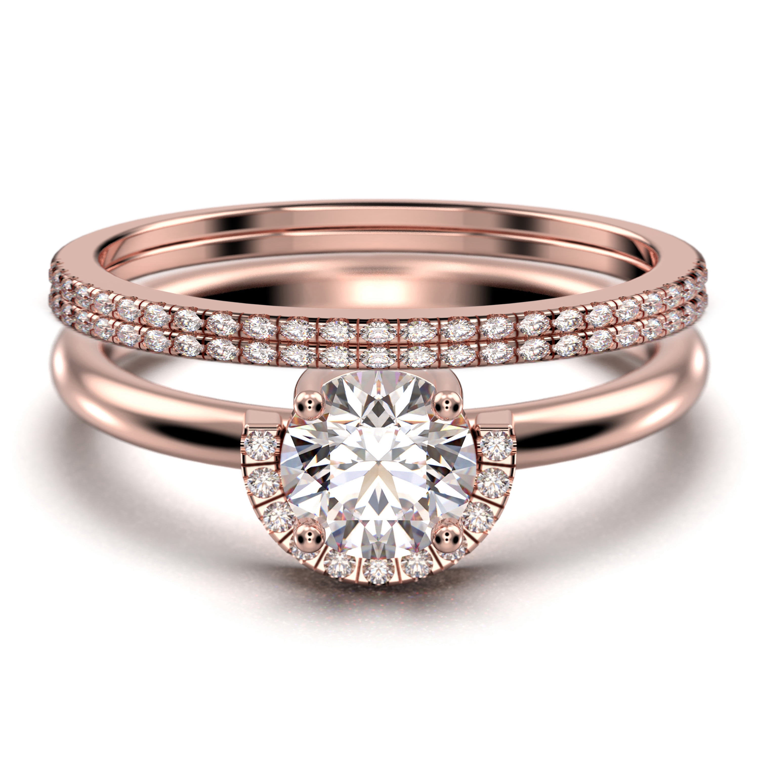 Fairy Minimalist 2.25 Carat Round Cut Diamond Moissanite Engagement ...