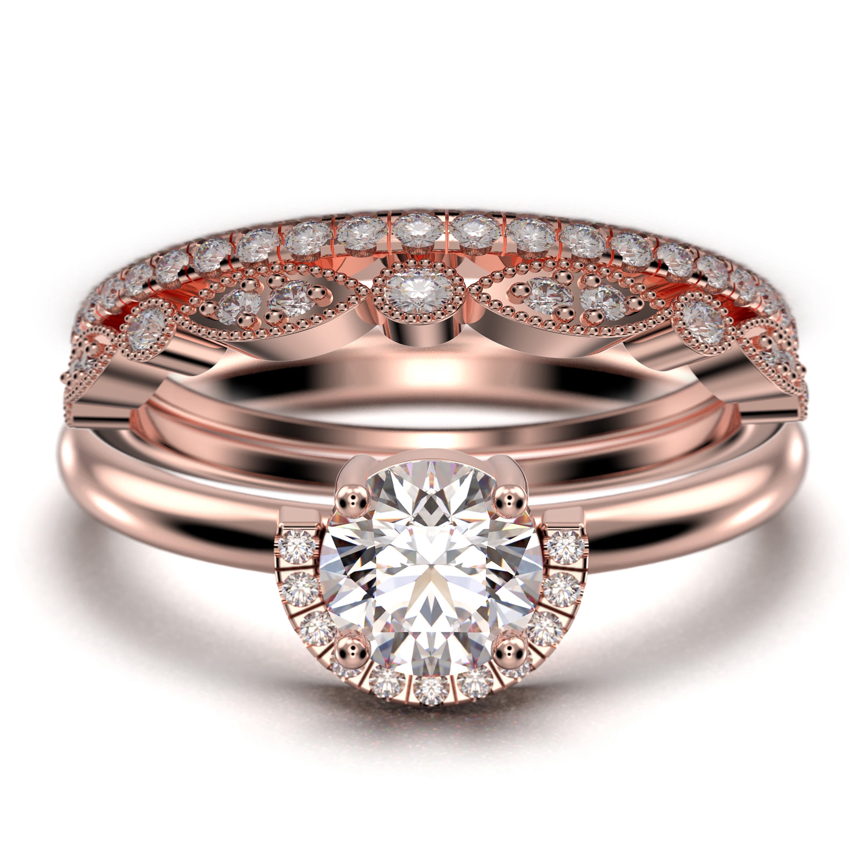 Fairy Minimalist 2.25 Carat Round Cut Diamond Moissanite Engagement ...