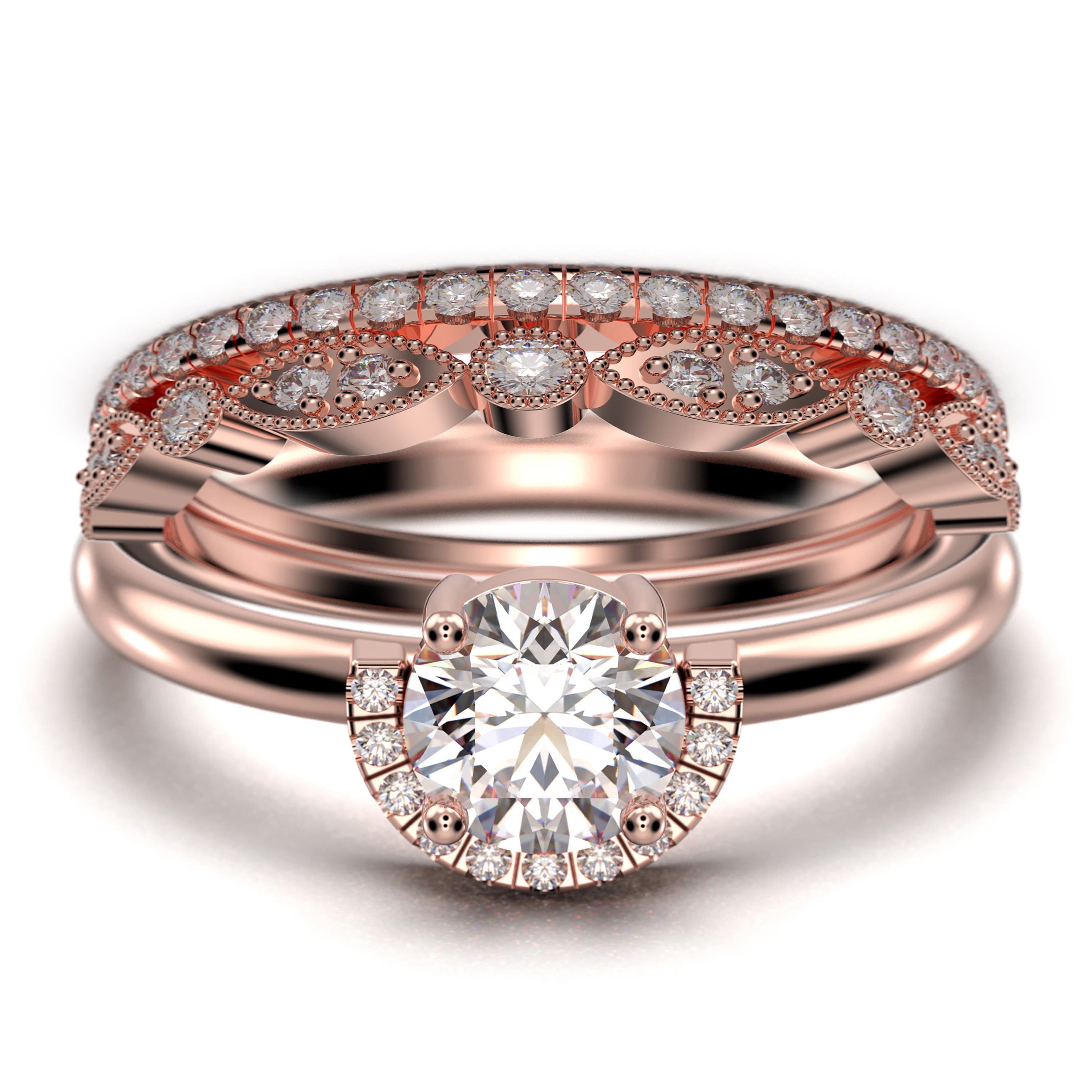 Fairy Minimalist 2.25 Carat Round Cut Diamond Moissanite Engagement ...