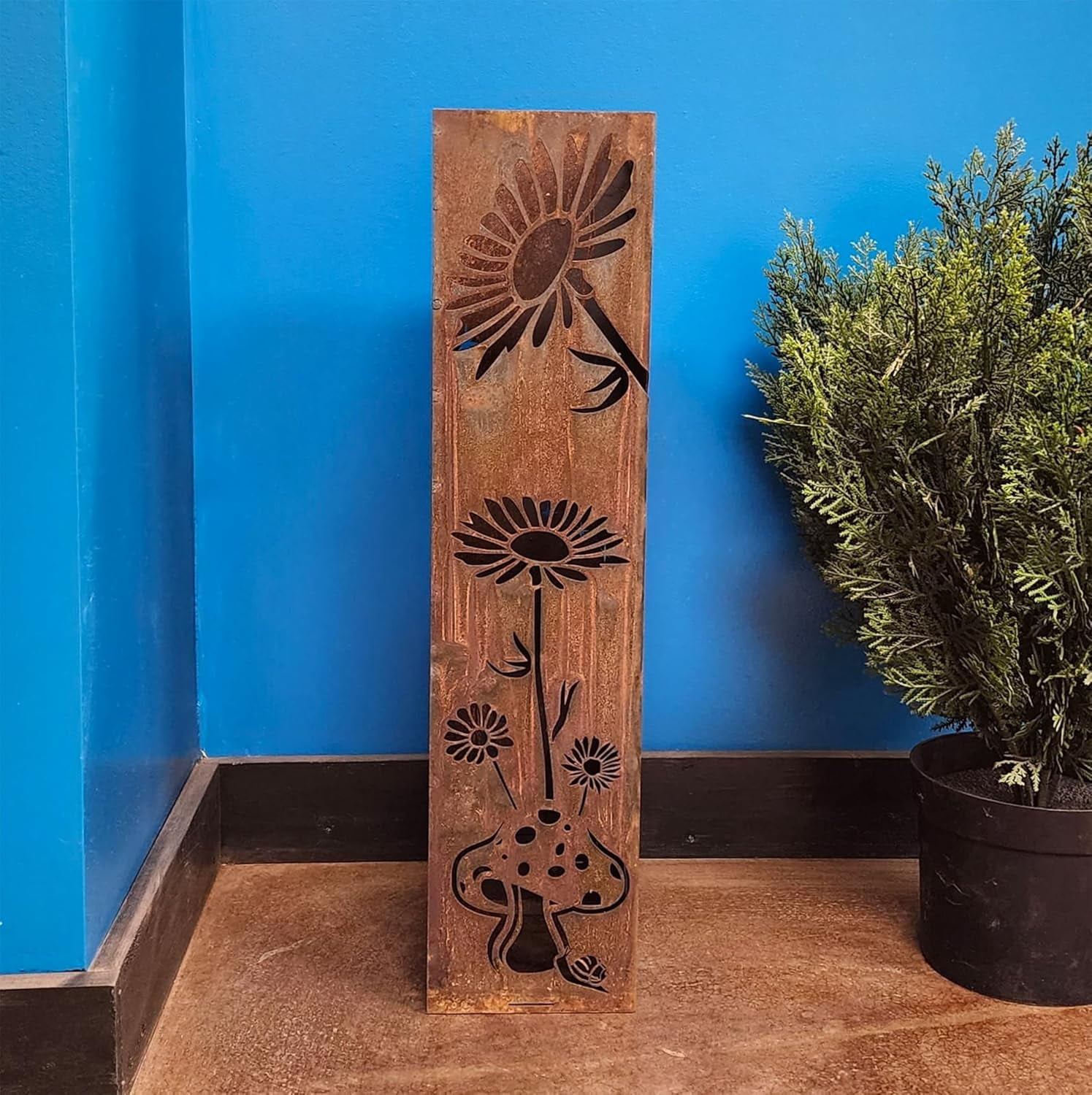 Fairy and Mushroom Garden Column - Outdoor Decor Furniture - Outdoor ...