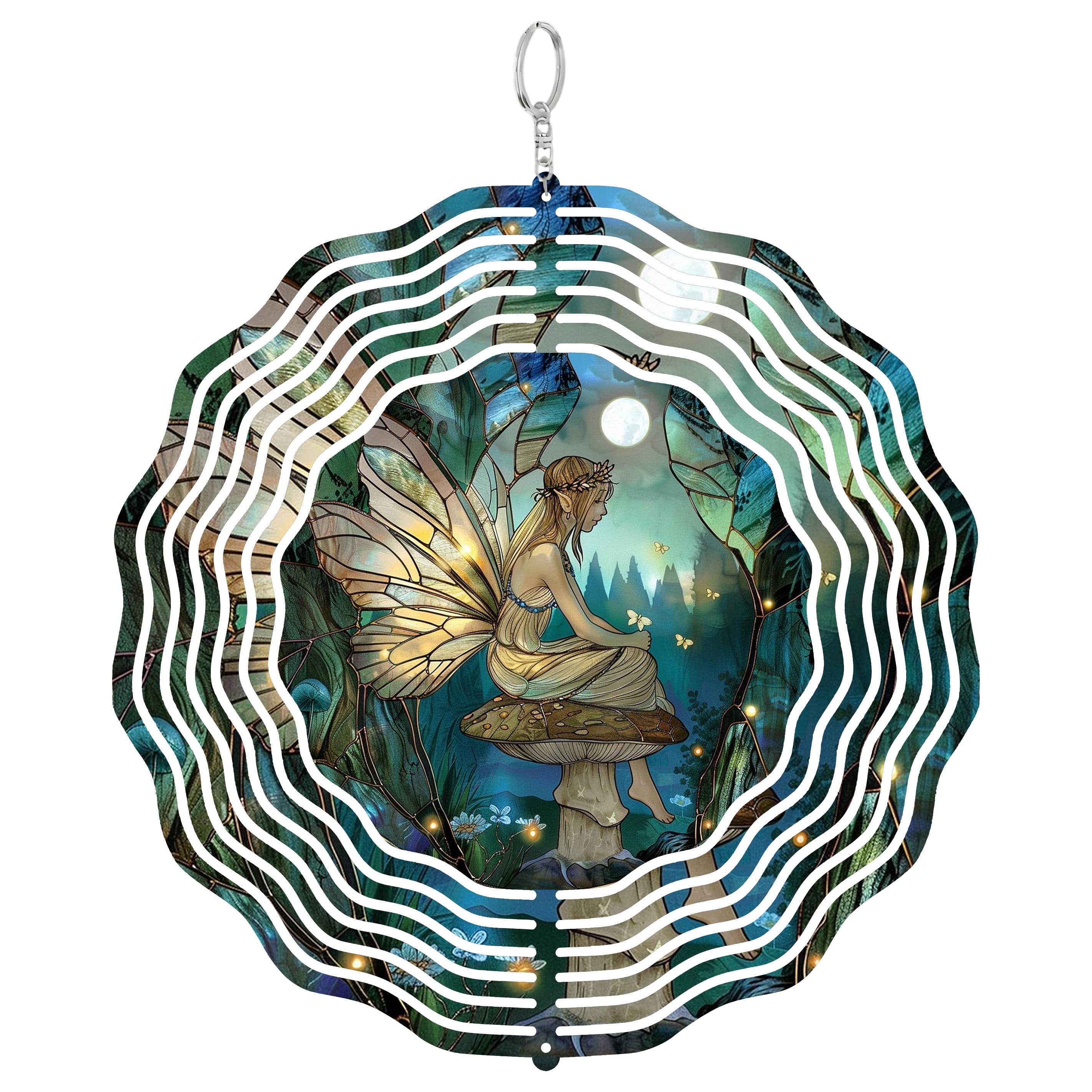Fairy Mushroom Metal Wind Spinner, Floral Outdoor Yard Art - Walmart.com