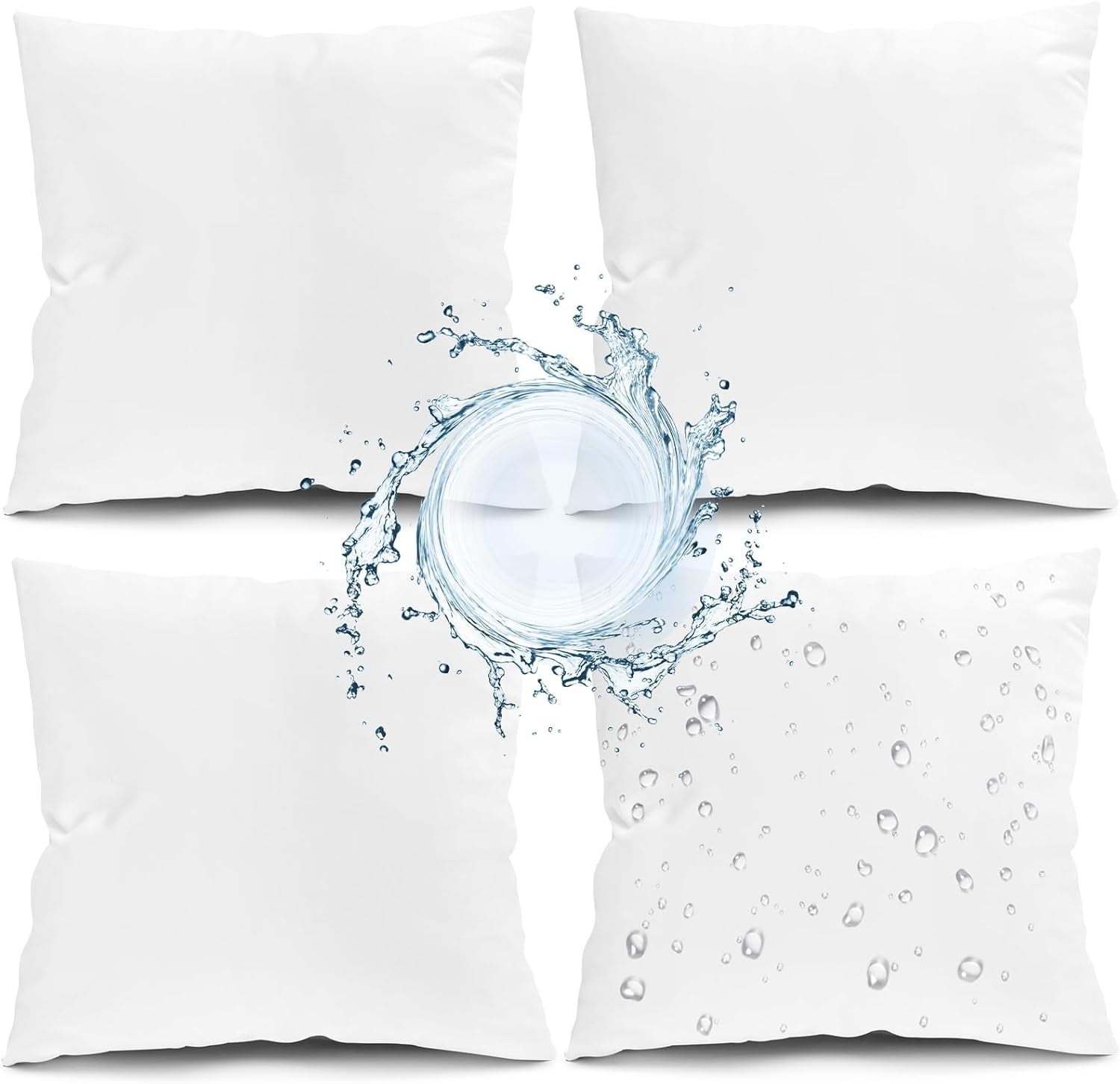 Fairy Outdoor Pillow Inserts, 22x22 Inch Waterproof Pillows Inserts, 4 ...